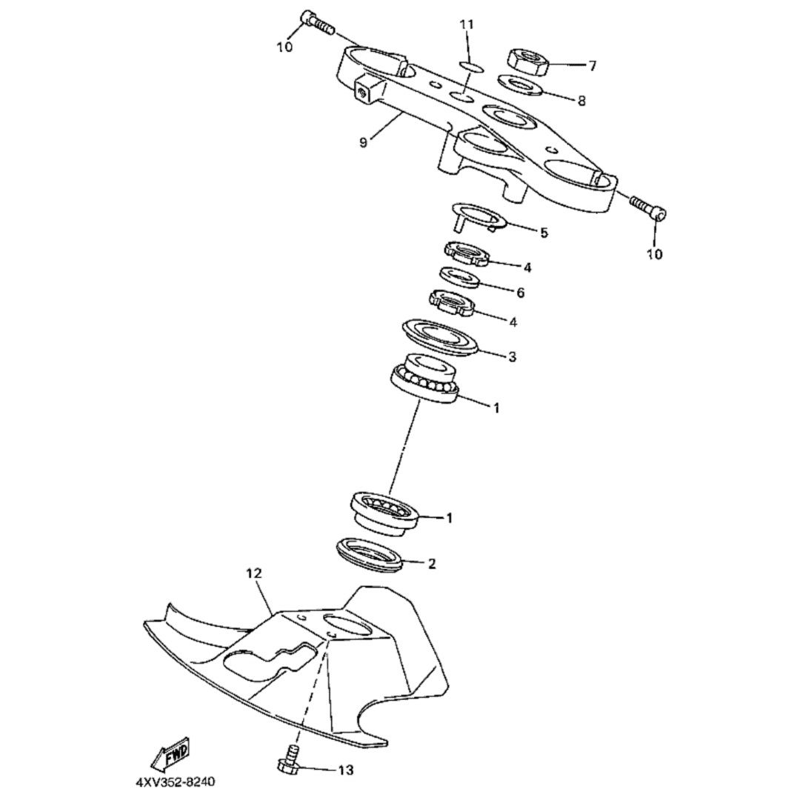 YZF R1 RN01-RN04-RN09-RN12 / Lenkkopflager Kit / original Yamaha ...